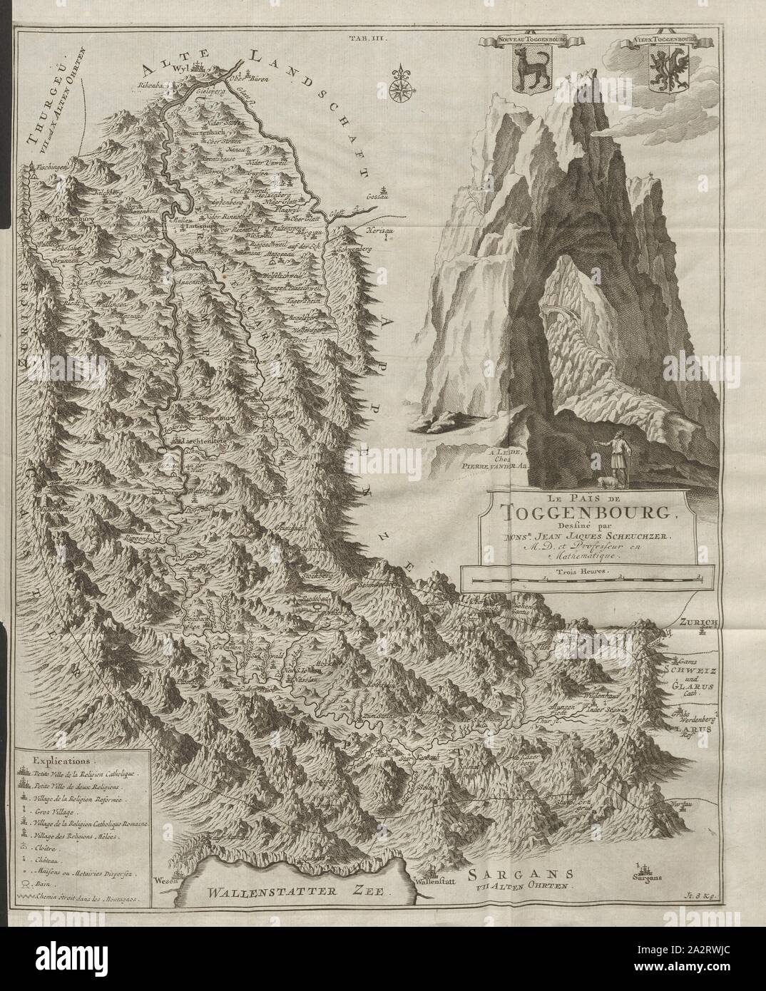 The Toggenburg country, Map of the Toggenburg region, Signed: Jean ...