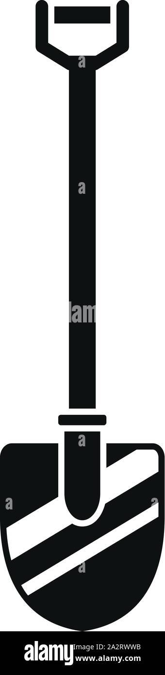 Steel shovel icon. Simple illustration of steel shovel vector icon for ...
