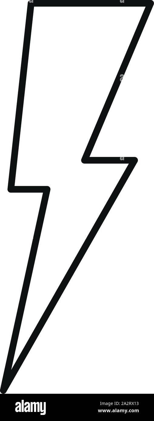 Night lightning bolt icon. Outline night lightning bolt vector icon for web design isolated on ...