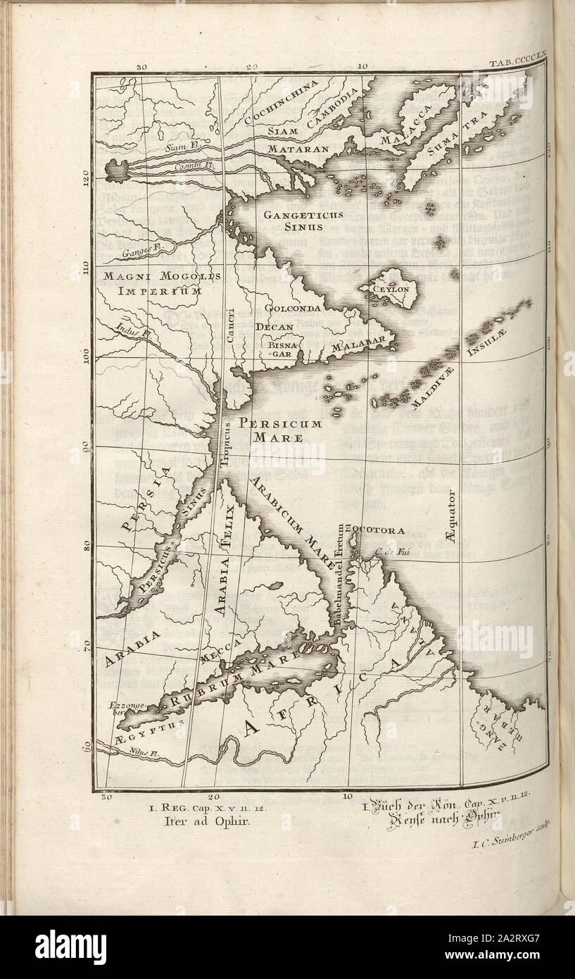 The way to Ophir, Parallel Title: Reyse to Ophir, Map of Arabia, Persia ...
