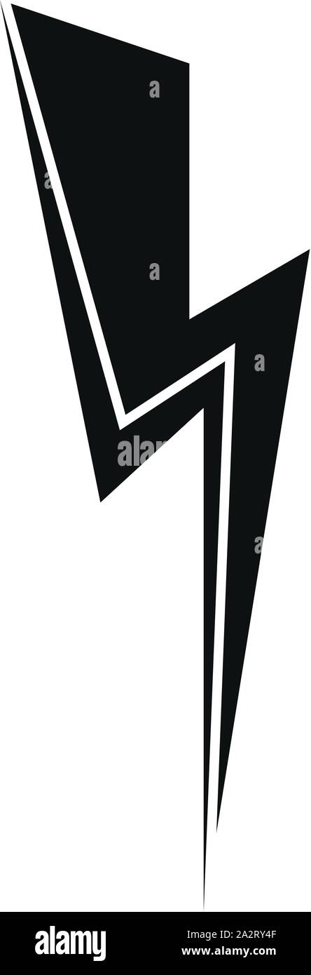 Voltage lightning bolt icon. Simple illustration of voltage lightning ...