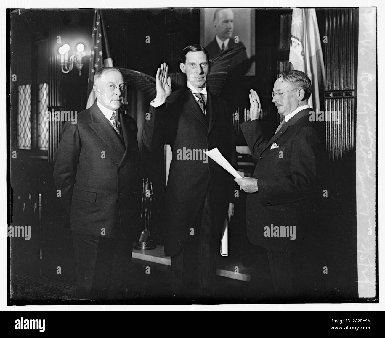 Ray Lyman Wilbur swearing in, 3/5/29 Stock Photo - Alamy