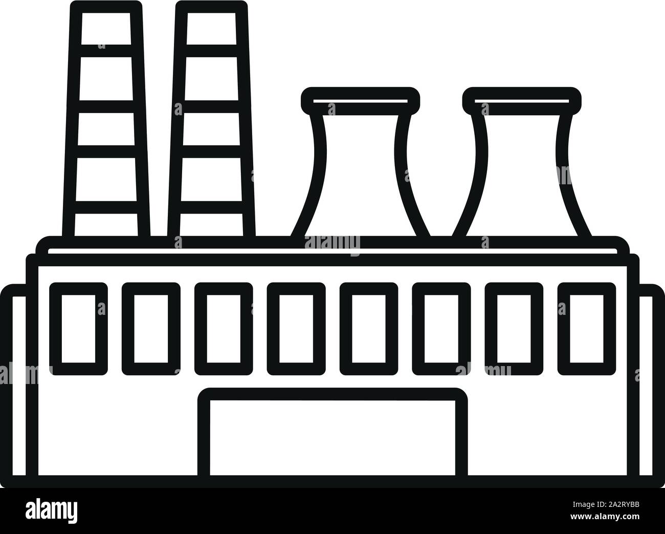 Coal industry factory icon. Outline coal industry factory vector icon ...