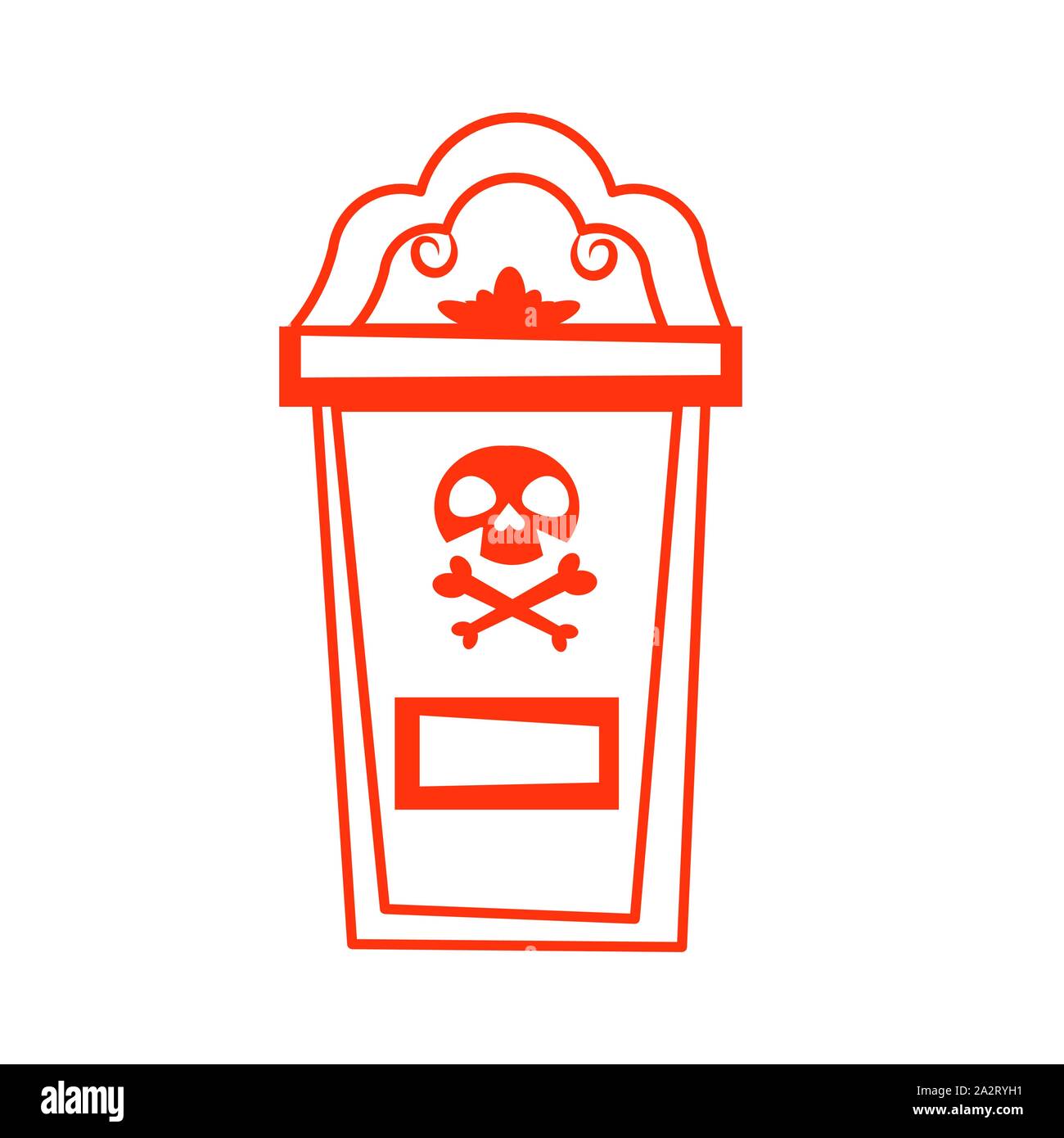 cemetery graveyard with skull bones Stock Vector Image & Art - Alamy