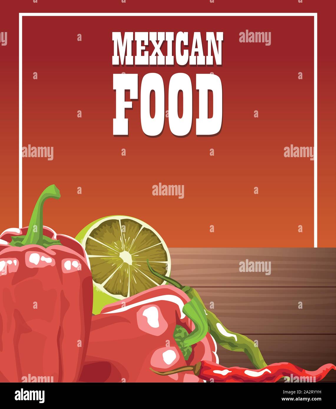 mexican food poster with vegetables Stock Vector Image & Art - Alamy