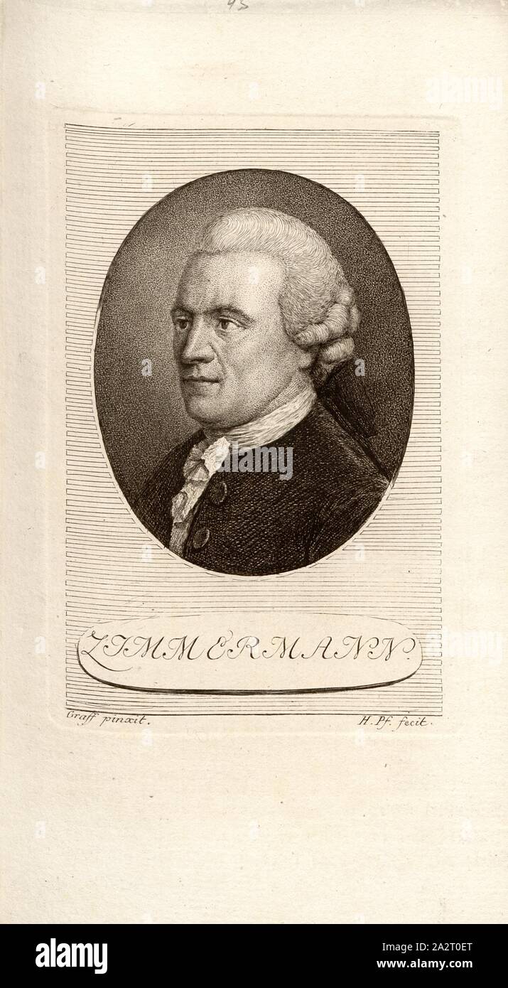 Portrait johann georg zimmermann hi-res stock photography and images ...