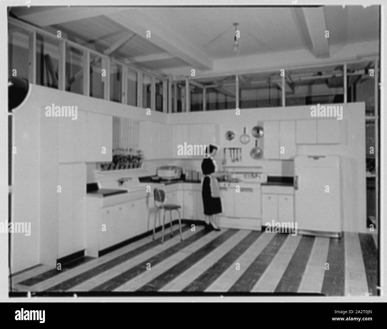 Stylish interior modern kitchen Black and White Stock Photos & Images ...