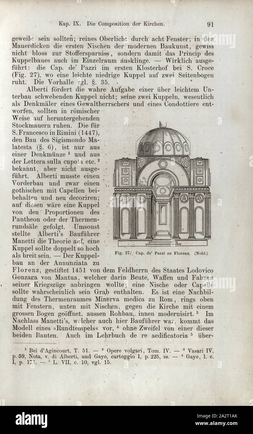 Cross section cappella dei pazzi hi-res stock photography and images ...