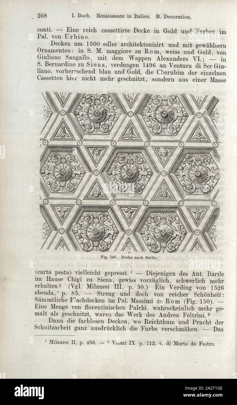 Ceiling to Serlio, Ceiling pattern after Sebastiano Serlio, Fig. 148, p ...