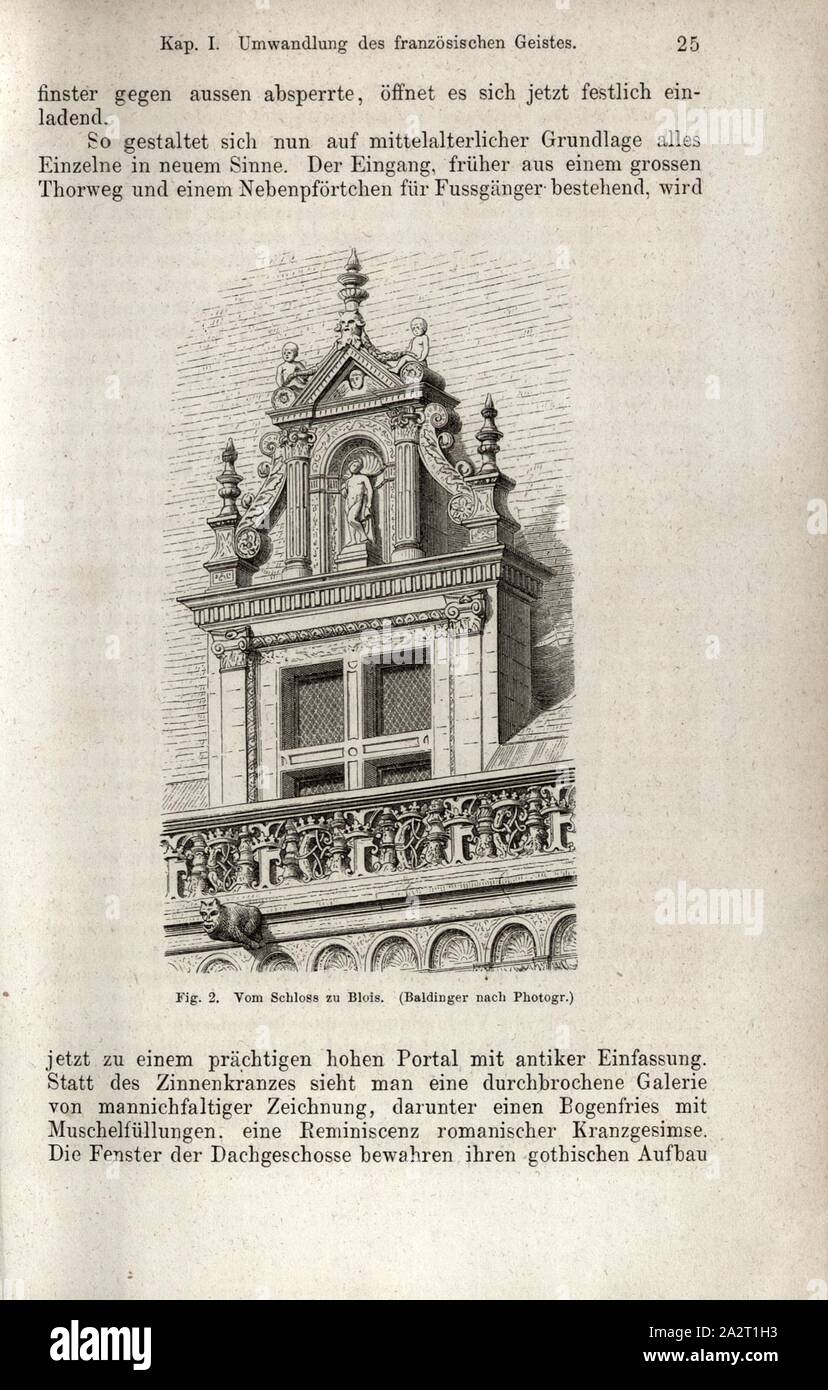 From the castle to Blois, Blois Castle, signed: Baldinger, Fig. 2, p ...