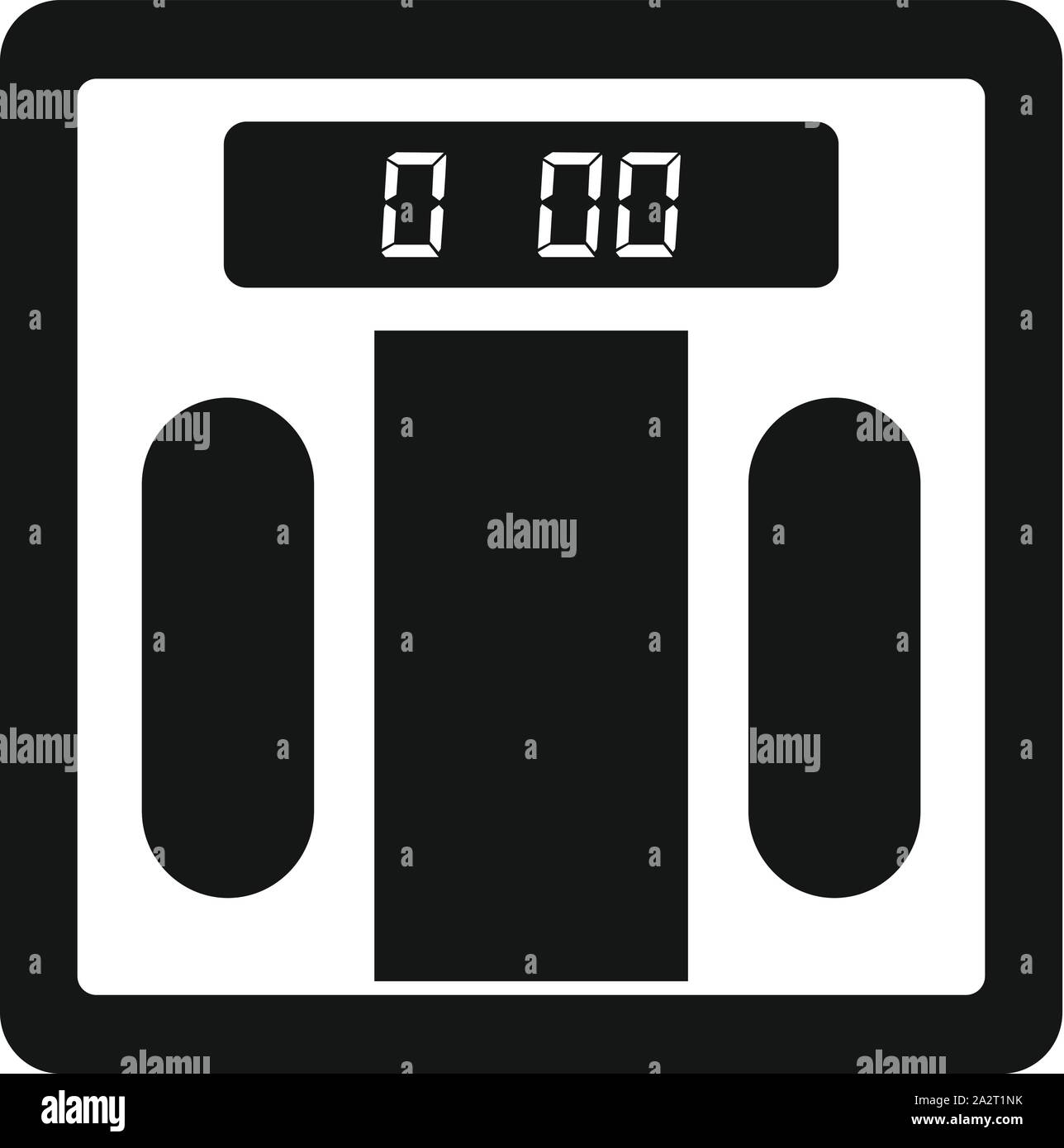 Weight digital scales icon. Simple illustration of weight digital ...