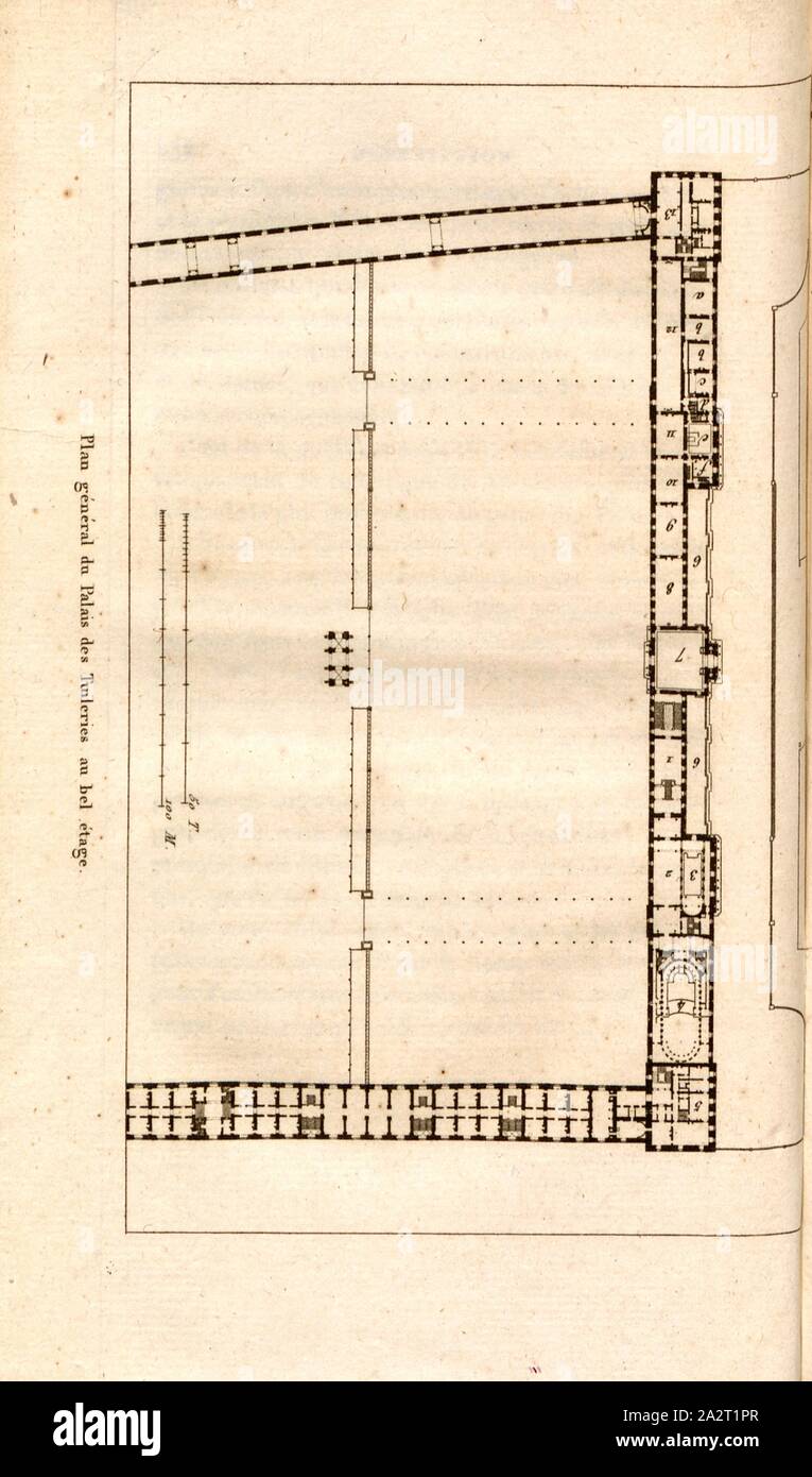 General plan of the Tuileries Palace on the main floor, Floor plan of ...