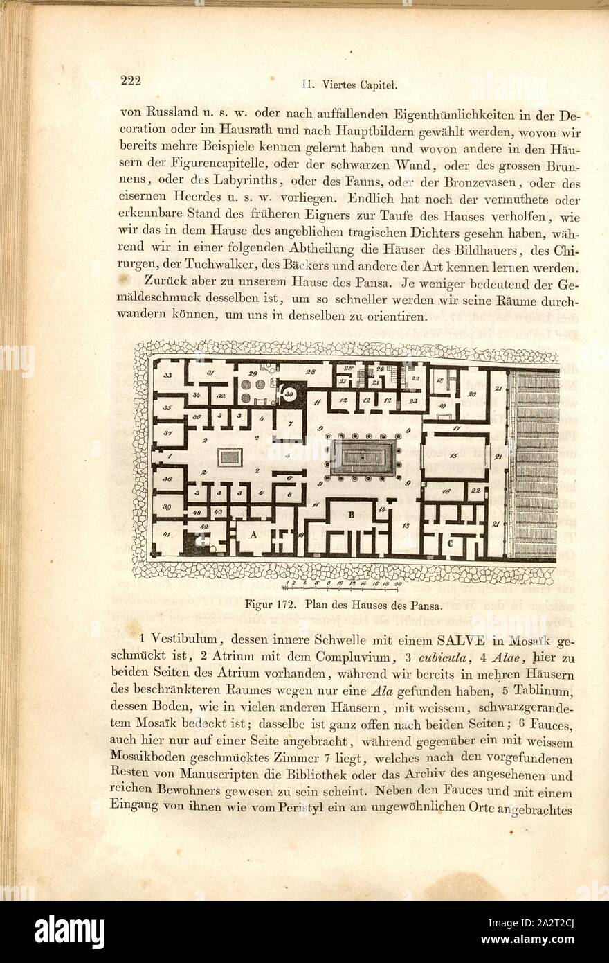Plan of the House of Panza, Floor plan of the house of Pansa in Pompeii ...