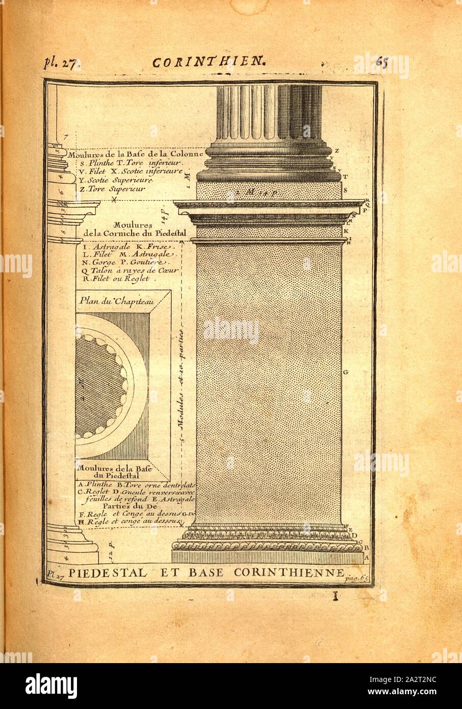 Piedestal and Corinthian base, Piedestal and base of a Corinthian ...