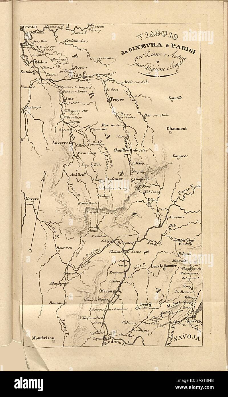 Map of autun hi-res stock photography and images - Alamy