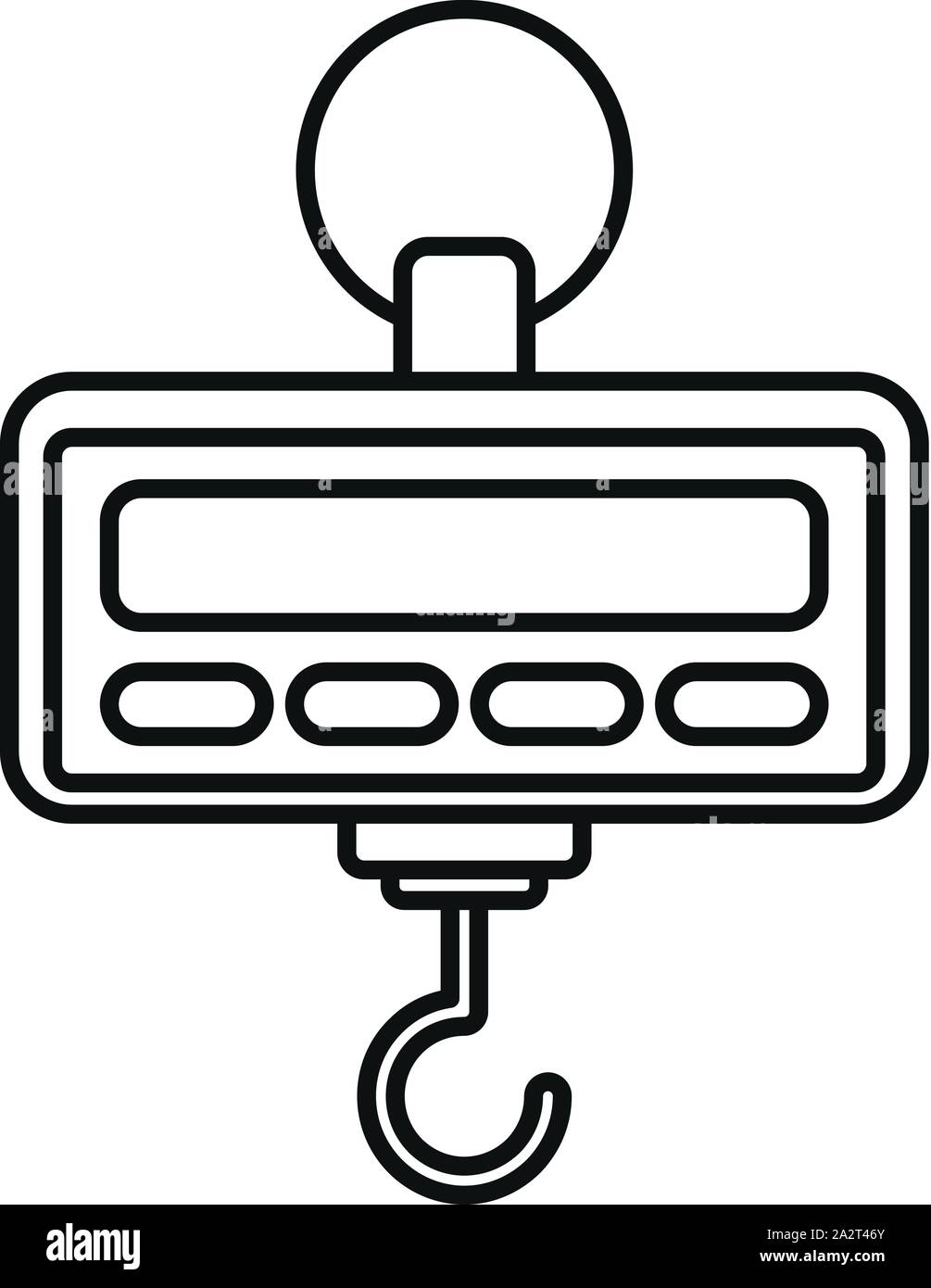 Digital hand scales icon. Outline digital hand scales vector icon for ...