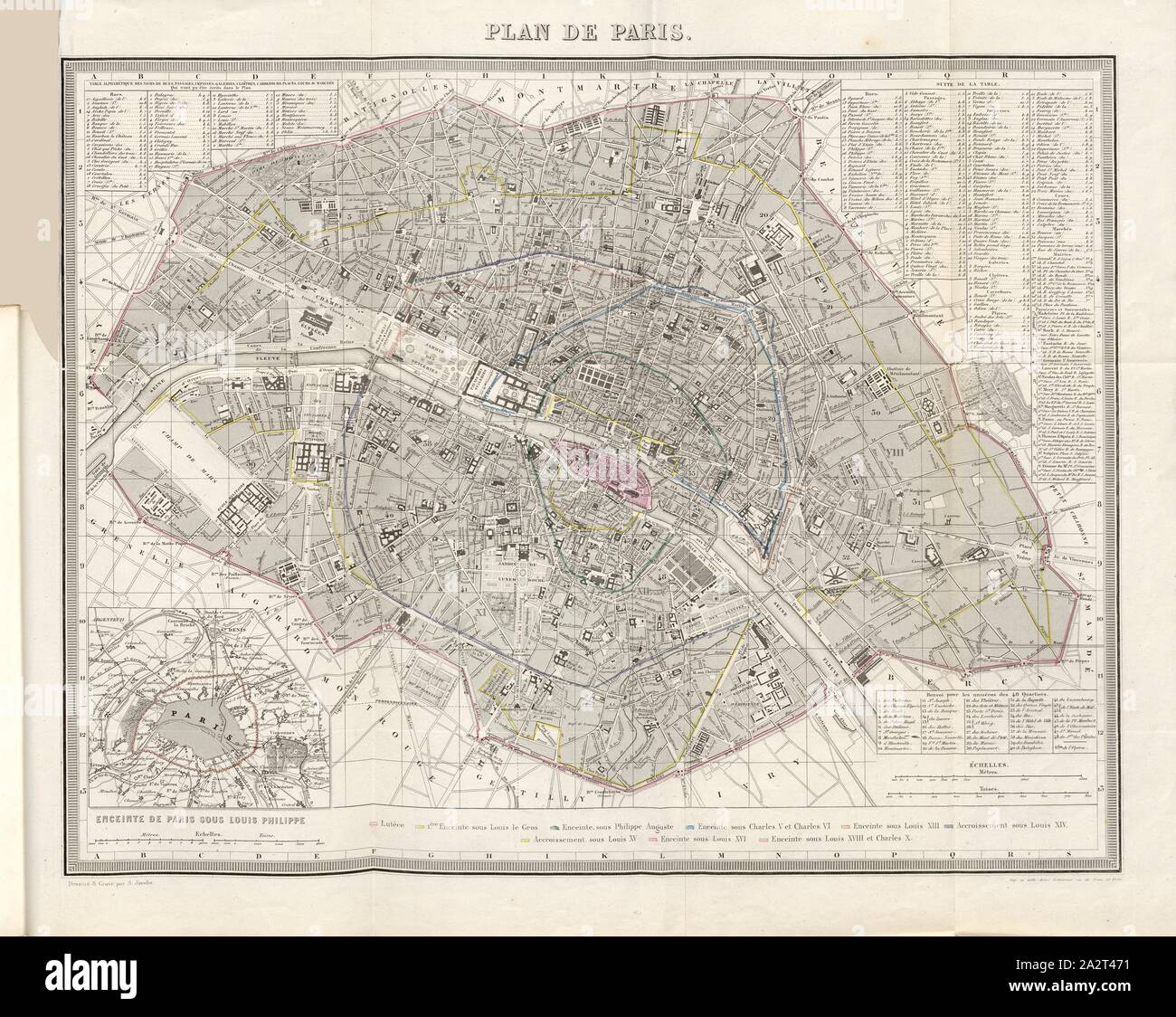 Map of paris hi-res stock photography and images - Alamy
