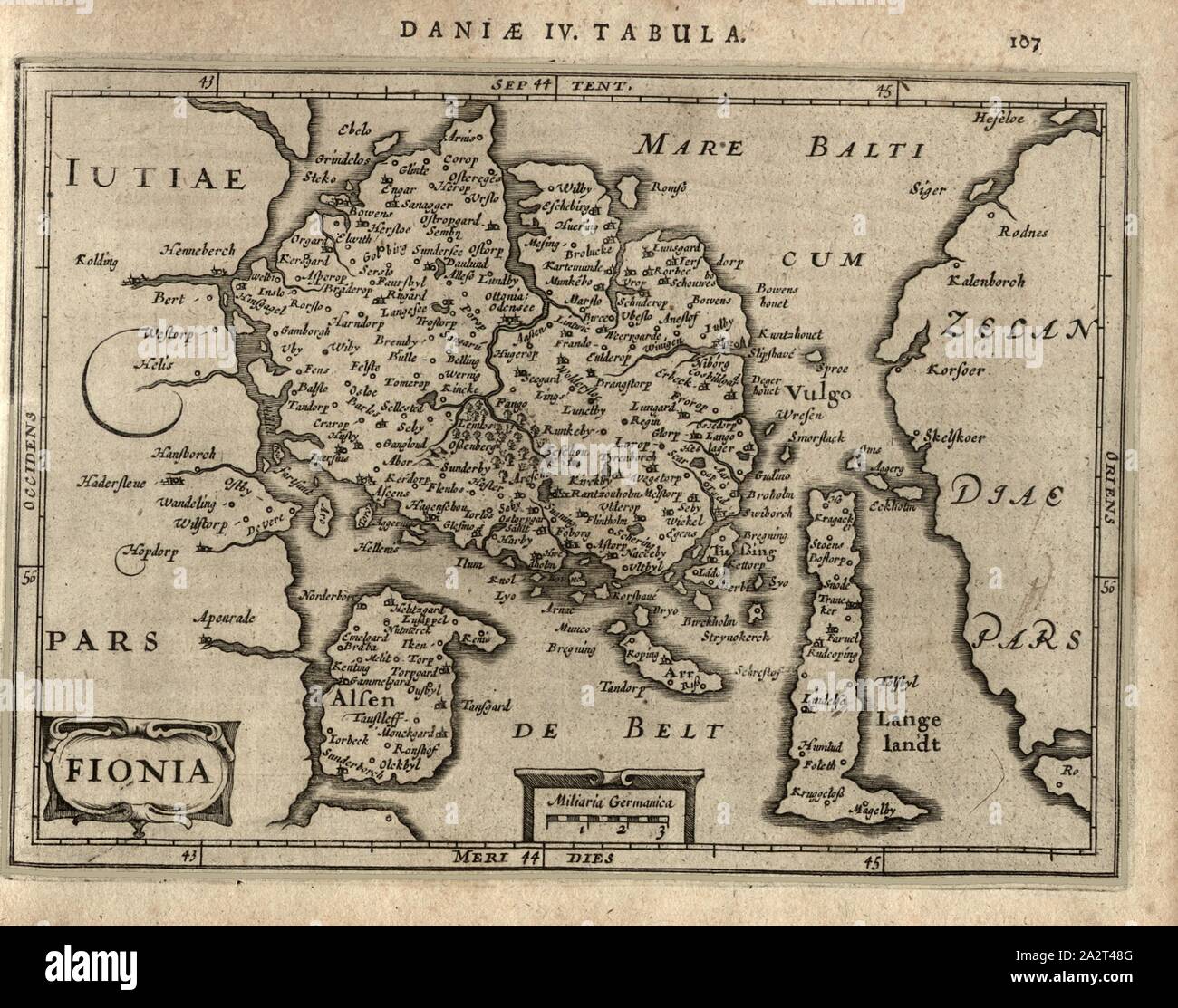 Denmark 4. Map : Fiona, Map of the island of Funen in Denmark, Fig. 26 ...