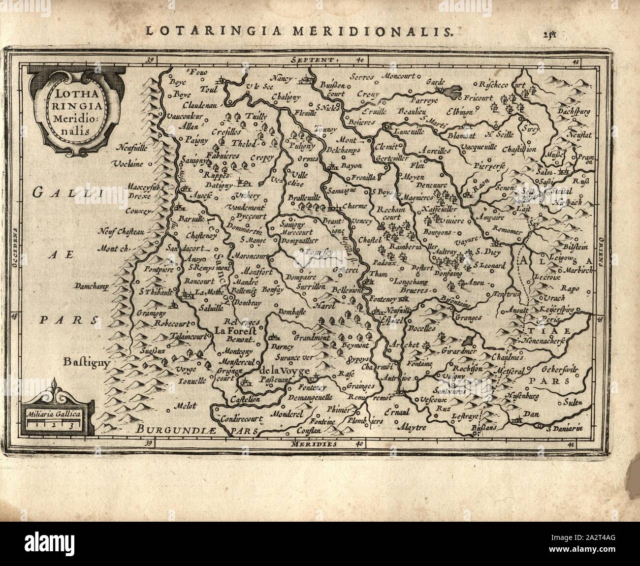 Lorraine South, Map of the southern part of Lorraine in France, Fig. 53 ...