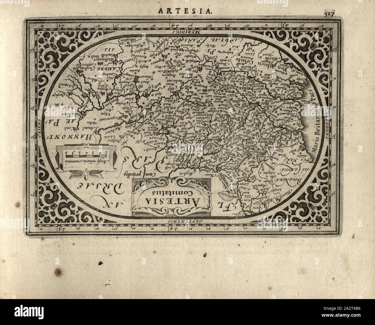 Das County, Map of the Region of Artois, Fig. 68, p. 327, Gerhard ...