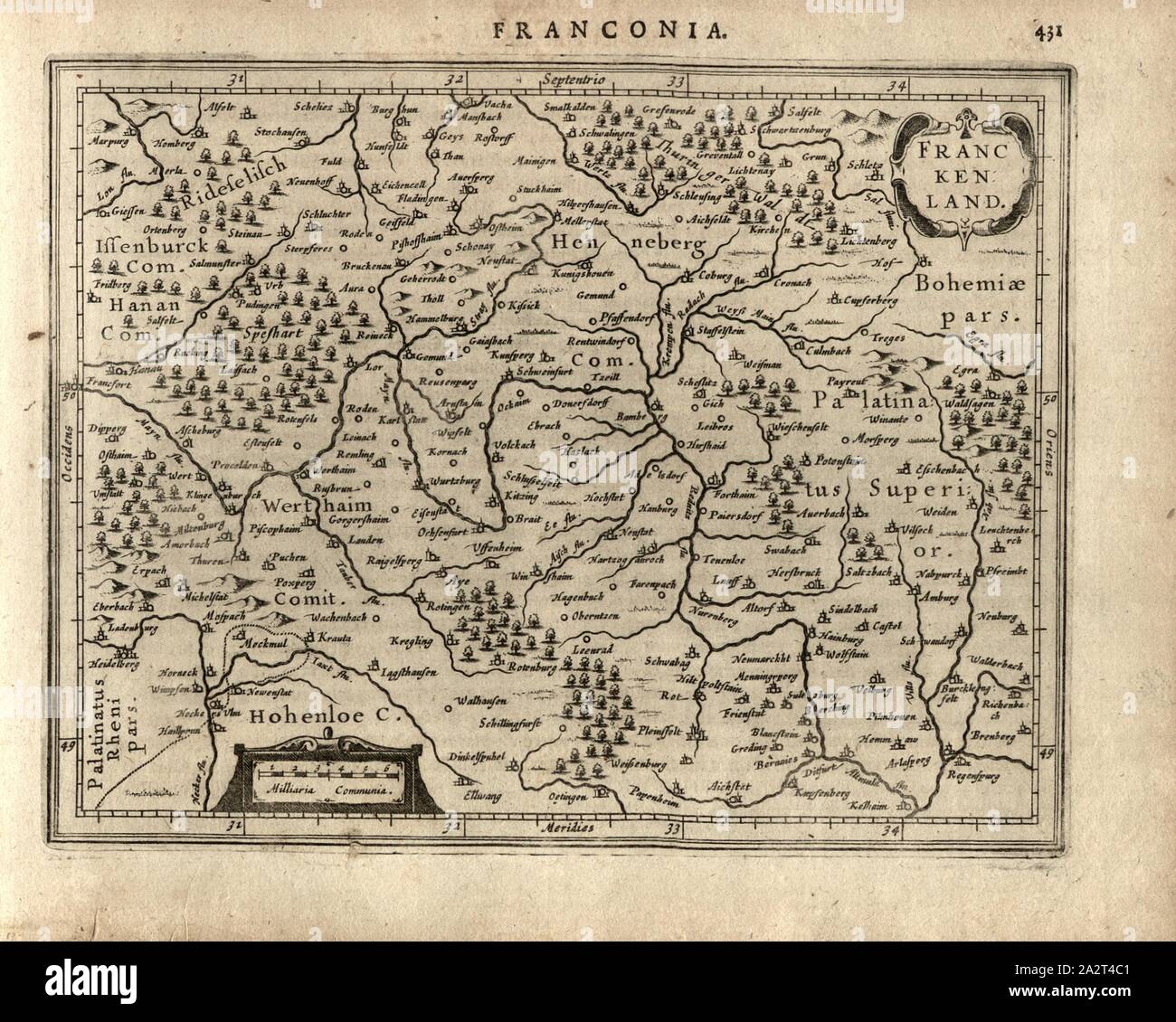 Franckenland, Map of the Franconia region, Fig. 90, p. 431, Gerhard ...