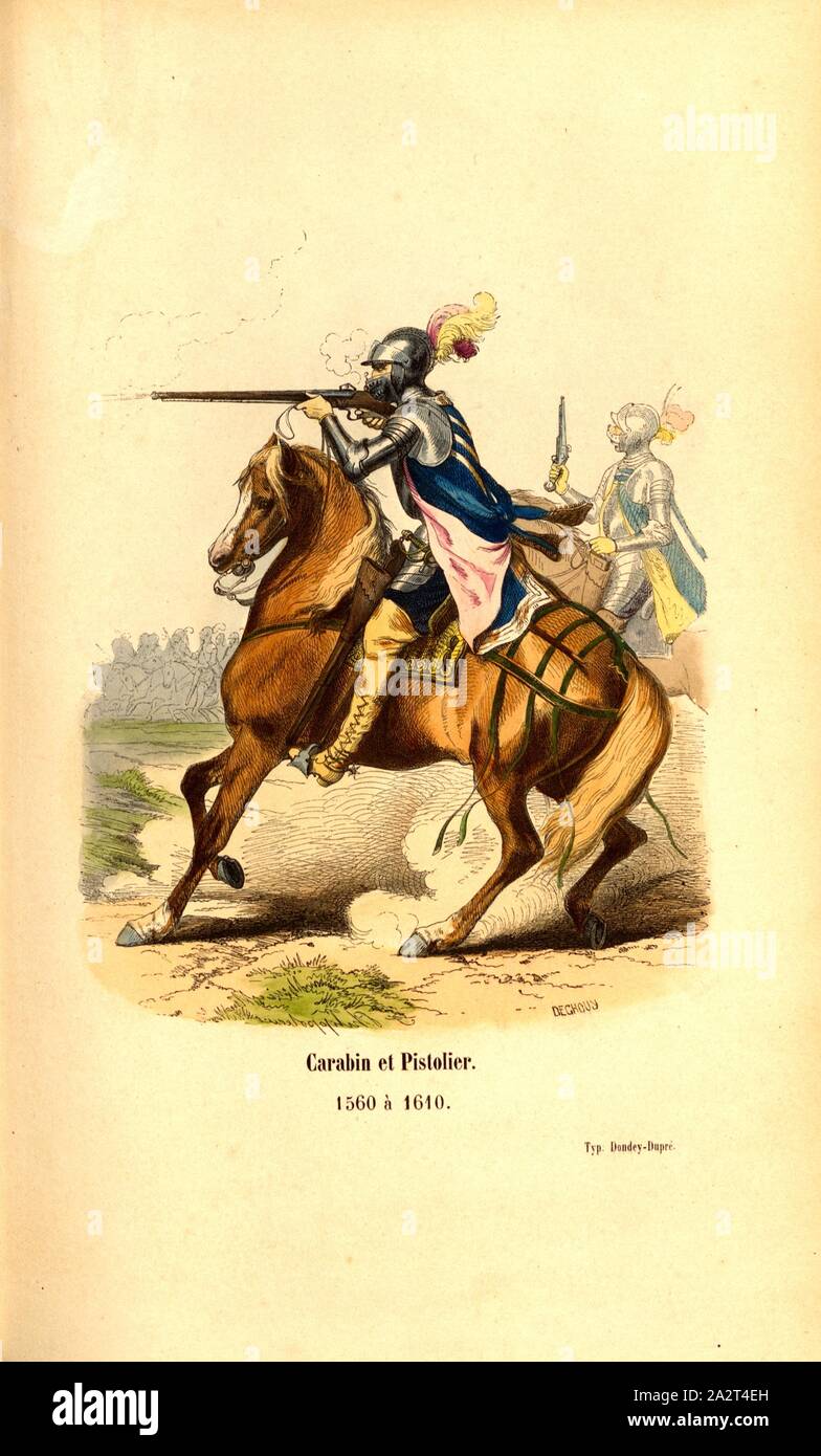 Carabin and Pistolier. 1560 to 1610, Horseman, Signed: Deghouy, Fig. 14 ...