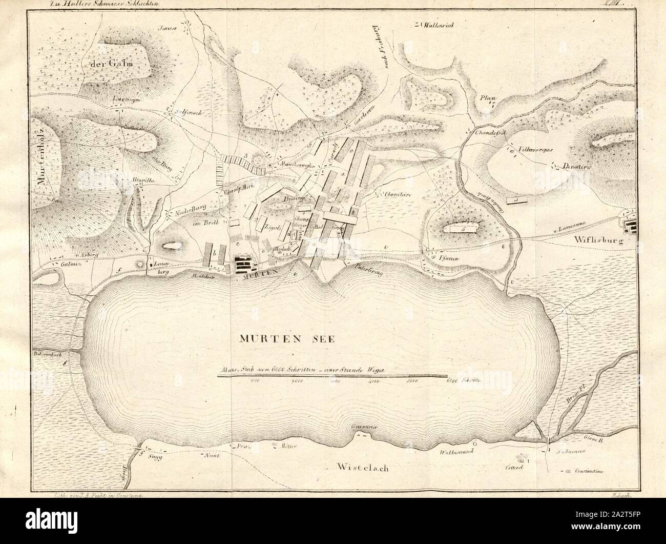 Map of the battle of murten hi-res stock photography and images - Alamy