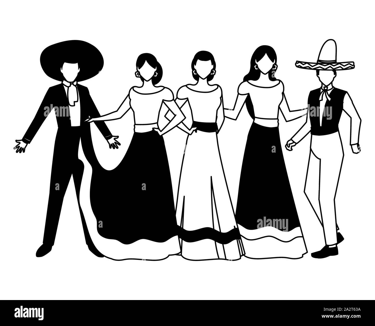 Mexican people design, Mexico culture tourism landmark latin and party ...