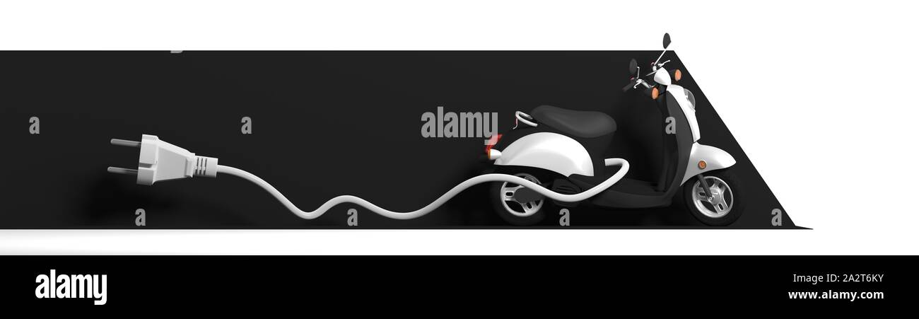 3D rendering electric scooter banner Stock Photo - Alamy