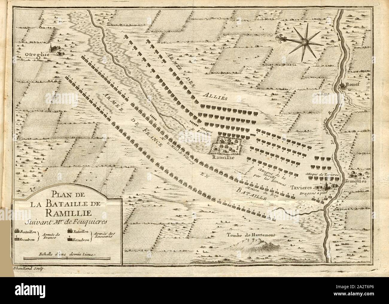 Plan of the Battle of Ramillie, Plan of the Battle of Ramillies 1706 ...