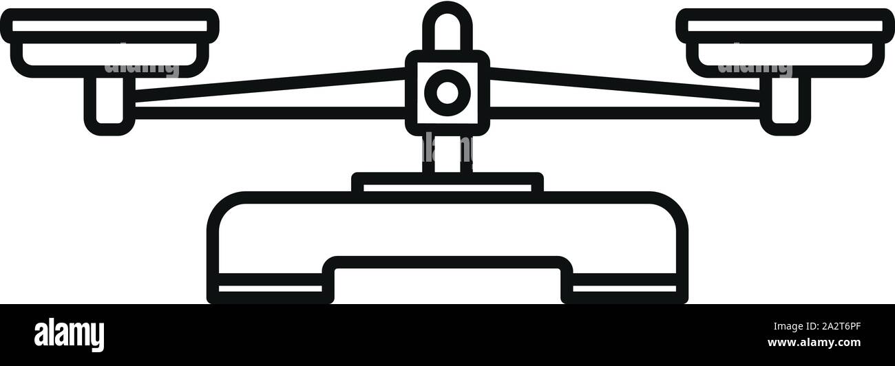 Retro mechanical scales icon. Outline retro mechanical scales vector ...