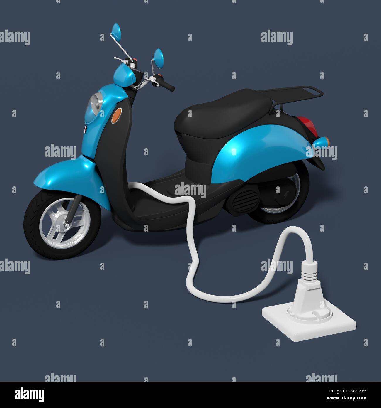 3D rendering electric scooter banner Stock Photo - Alamy