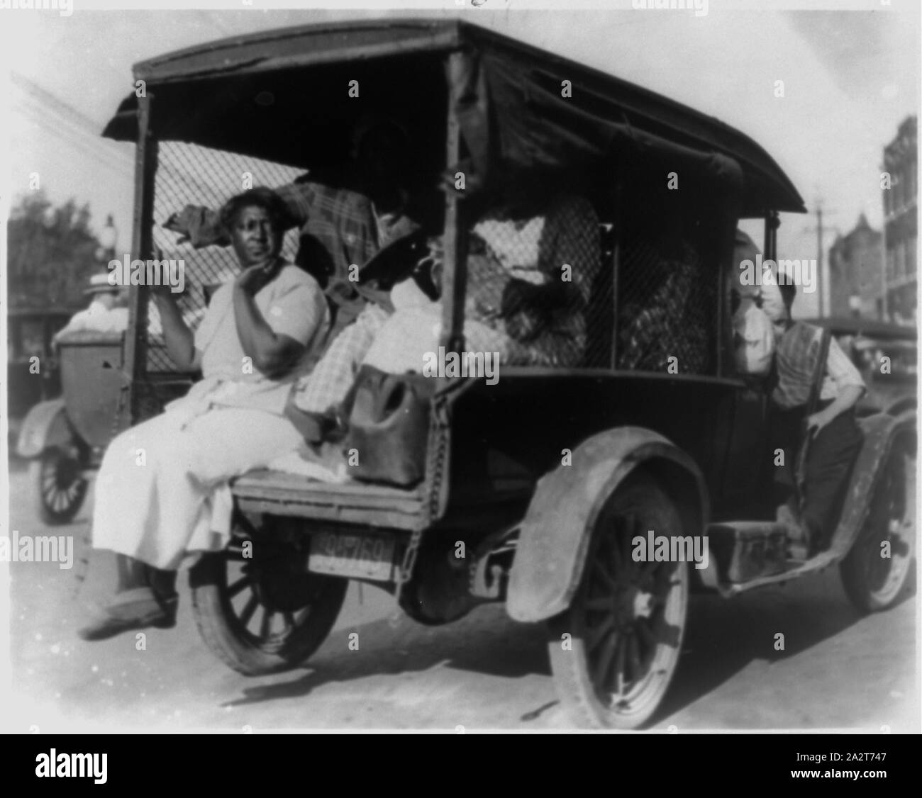 Rear view of truck Black and White Stock Photos & Images - Alamy