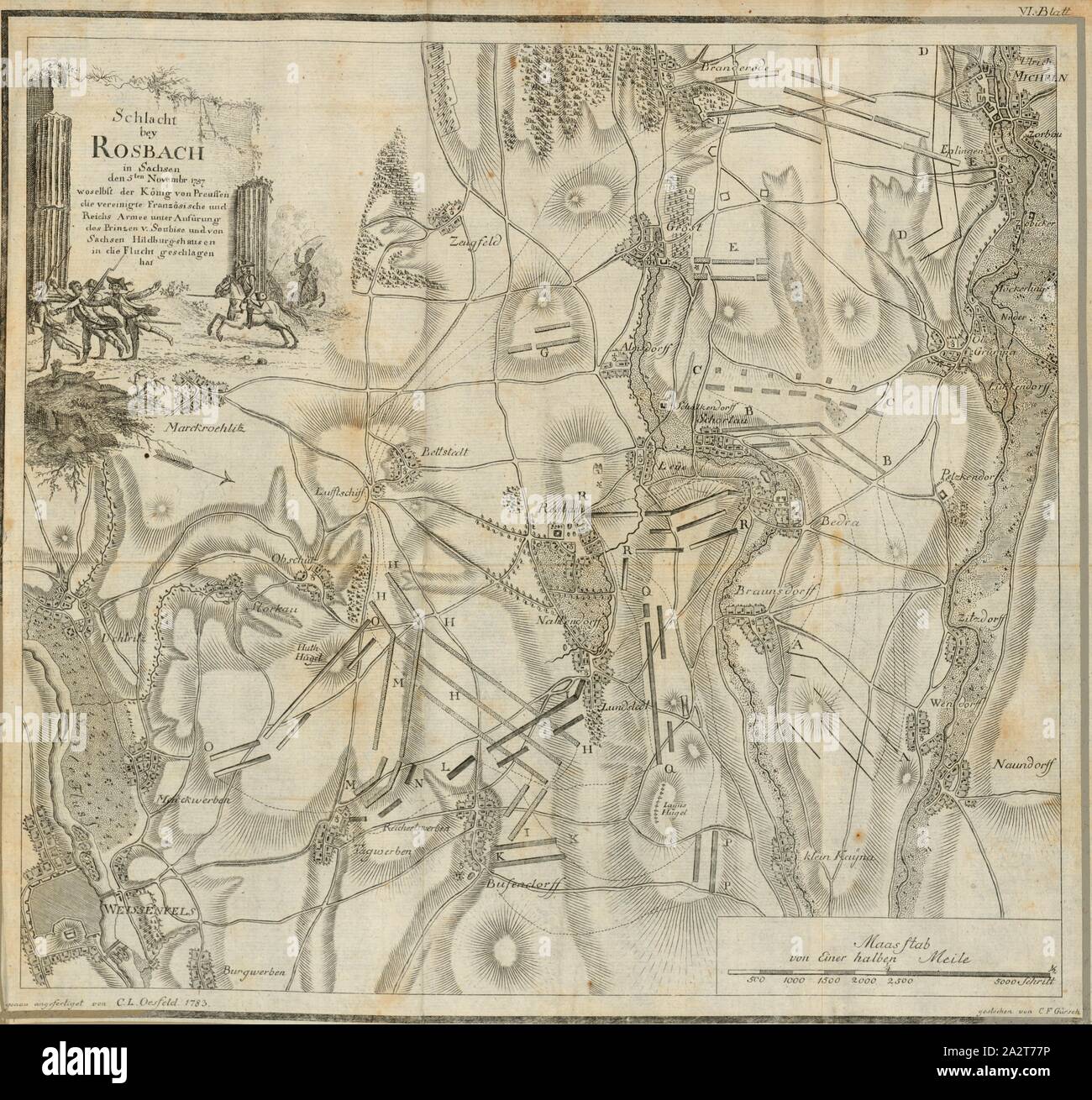 Battle at Rosbach in Saxony ..., Plan for the Battle of Rossbach on ...