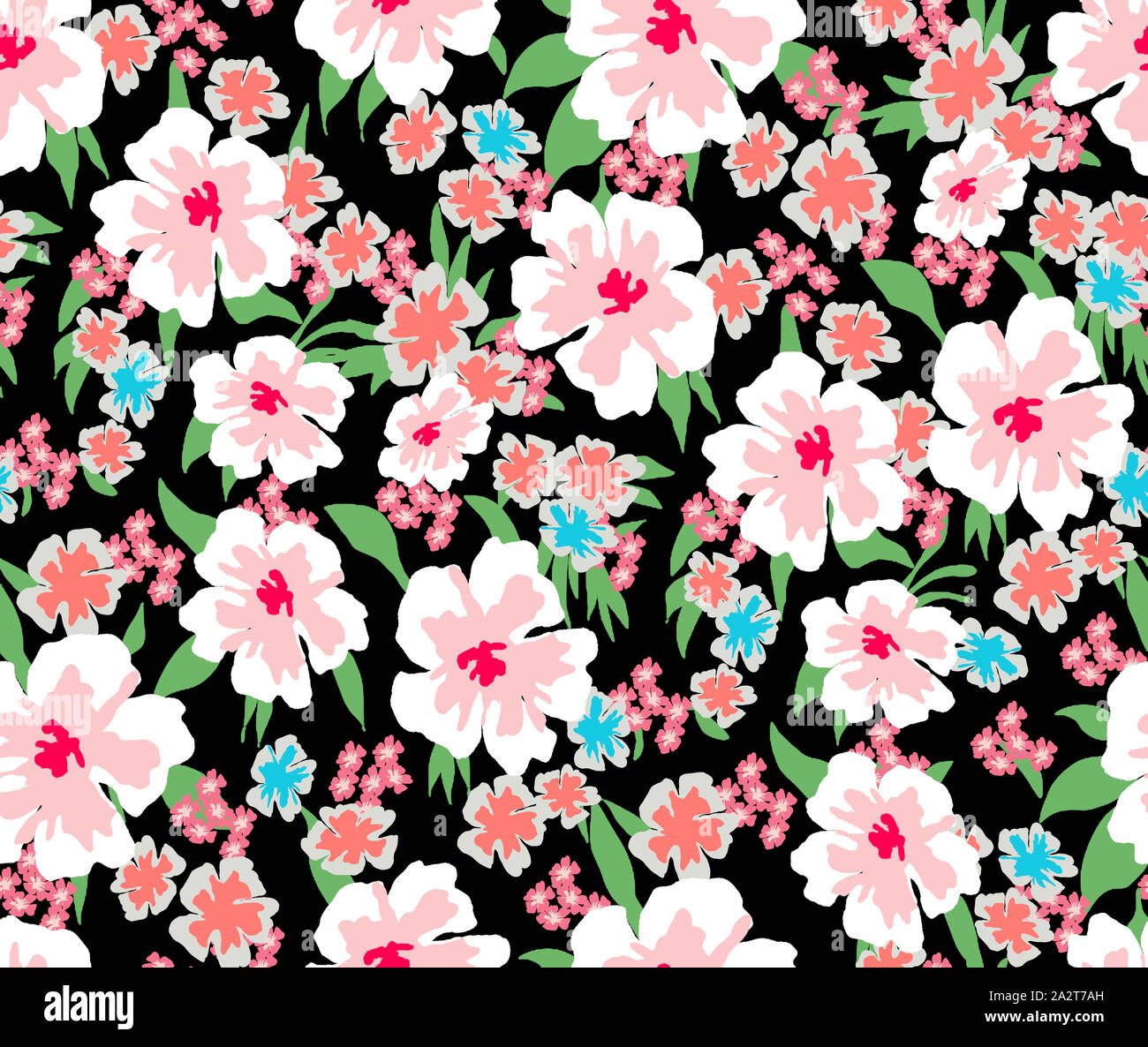 Trendy Seamless Pattern with Decorative Flowers. Repeating Design for ...