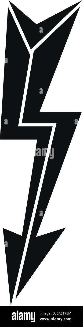 Thunderbolt icon. Simple illustration of thunderbolt vector icon for ...