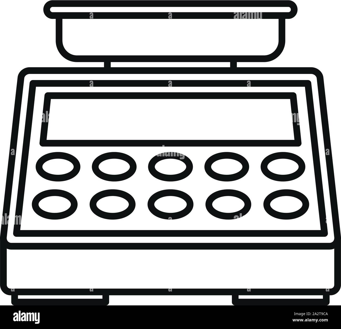 Digital button scales icon. Outline digital button scales vector icon ...