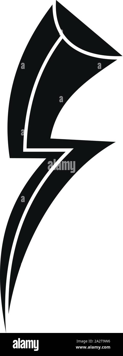 Shock lightning bolt icon. Simple illustration of shock lightning bolt ...