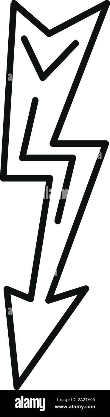 Thunderbolt icon. Outline thunderbolt vector icon for web design ...