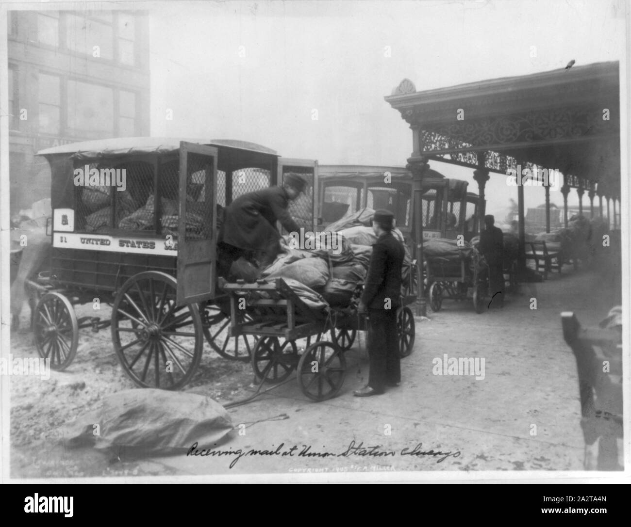 Receiving mail at Union Station, Chicago Stock Photo - Alamy