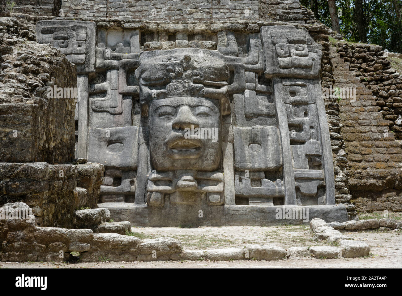 Temple and Pyramid of Masks, Lamanai Archaeological Reserve, Orange ...