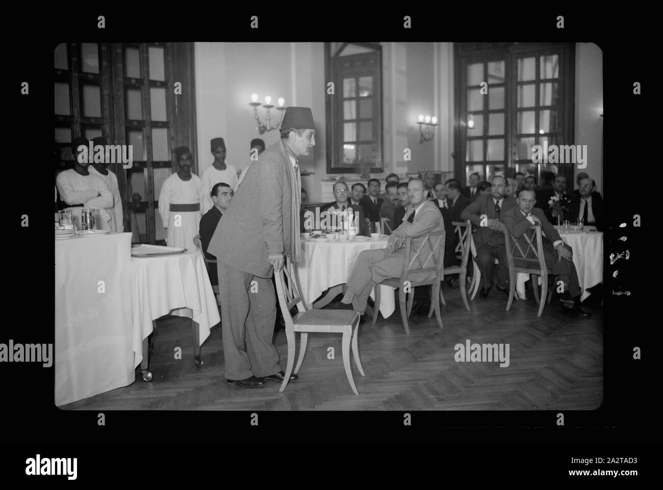 Reception at King David Hotel, Oct. 16, '40 for Egyptians Ibrahim el ...