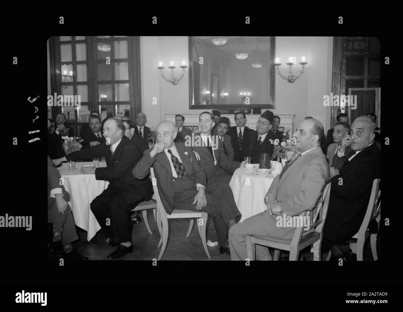 Reception at King David Hotel, Oct. 16, '40 for Egyptians Ibrahim el ...