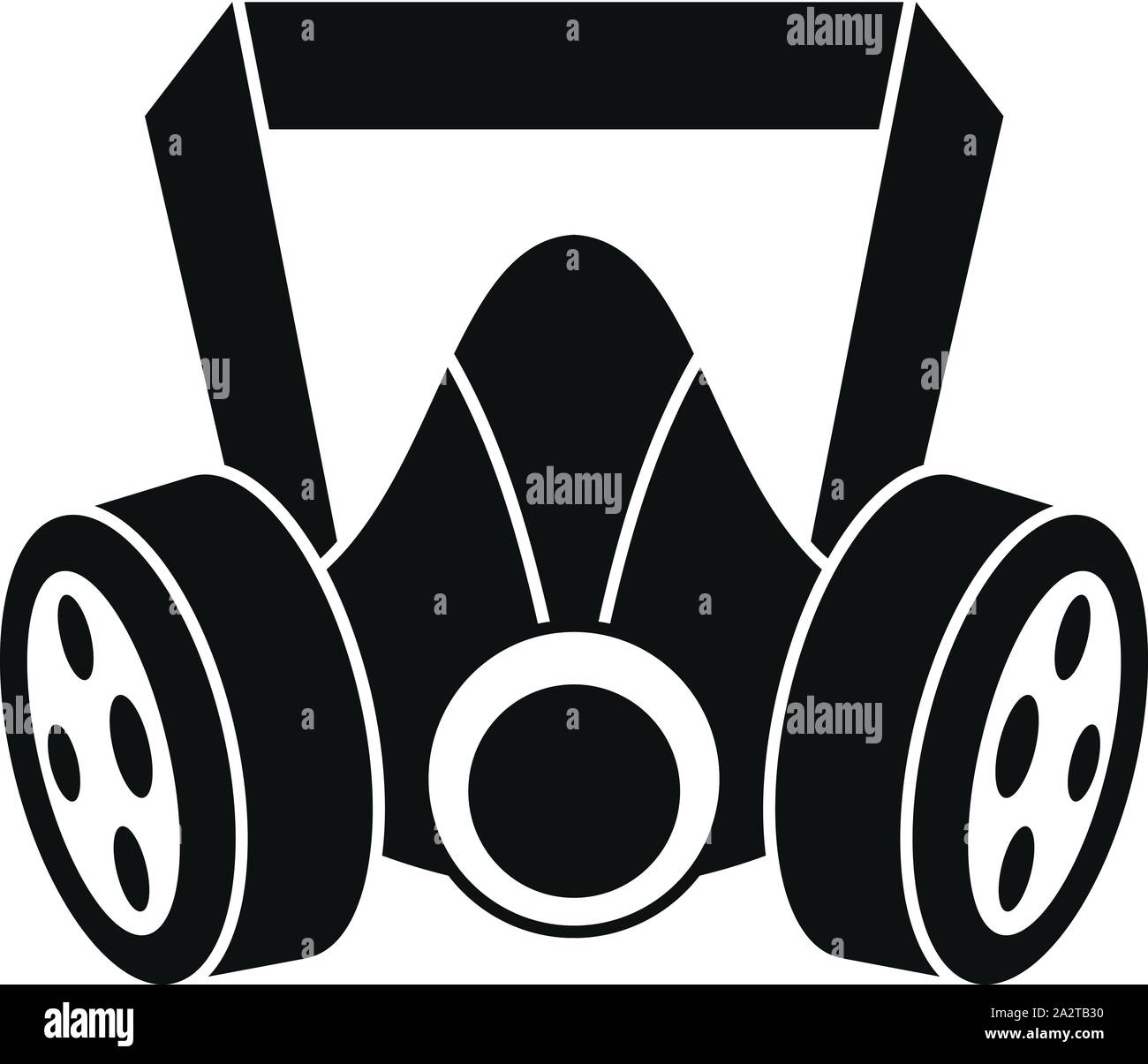 Mine gas mask icon. Simple illustration of mine gas mask vector icon ...