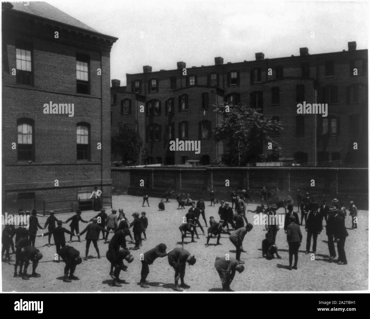 Recess period on the playground, 6th Division Stock Photo - Alamy