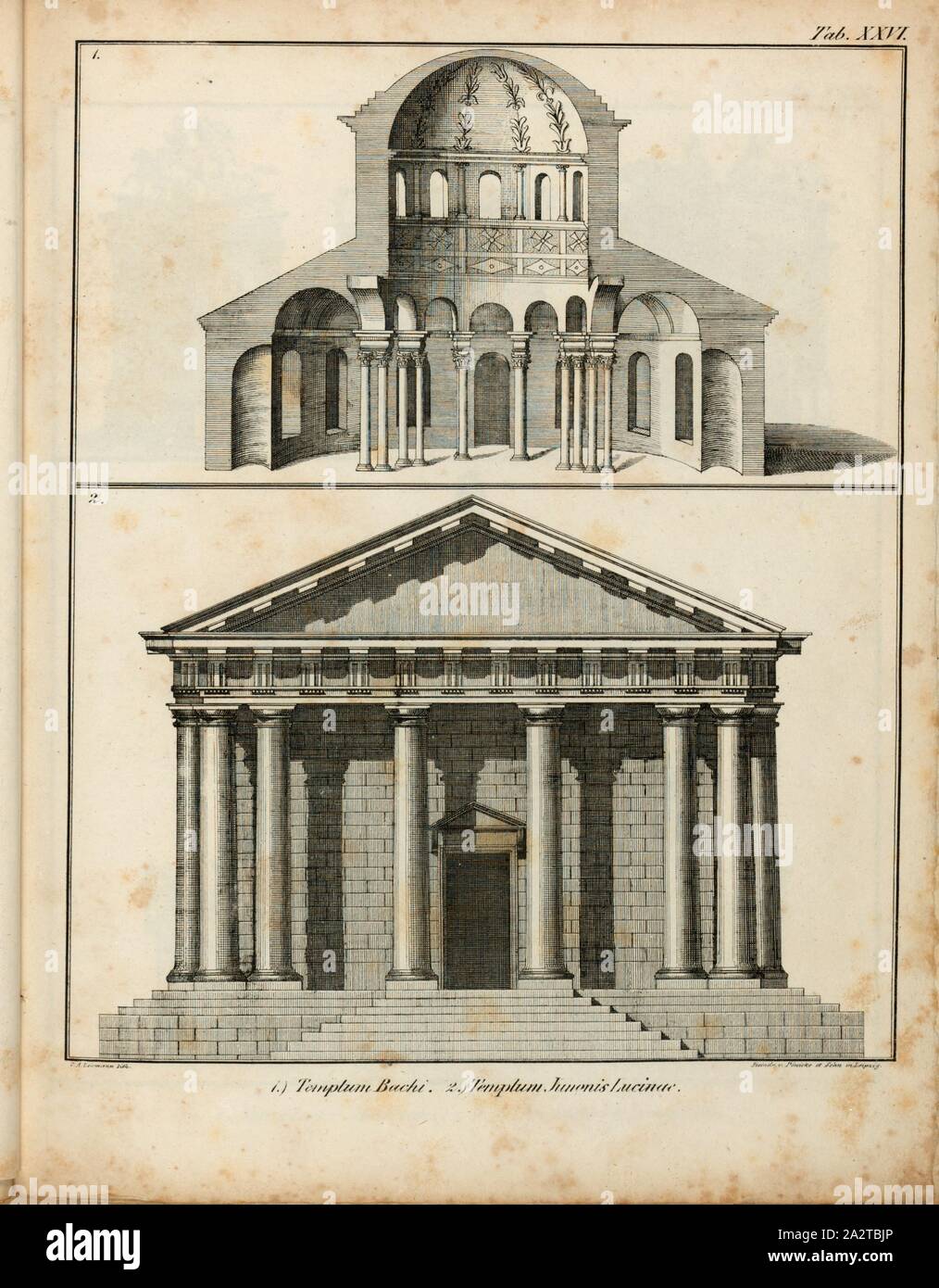 1. Temple of Bacchus, 2. The temple of Juno Lucina, Santo Stefano ...
