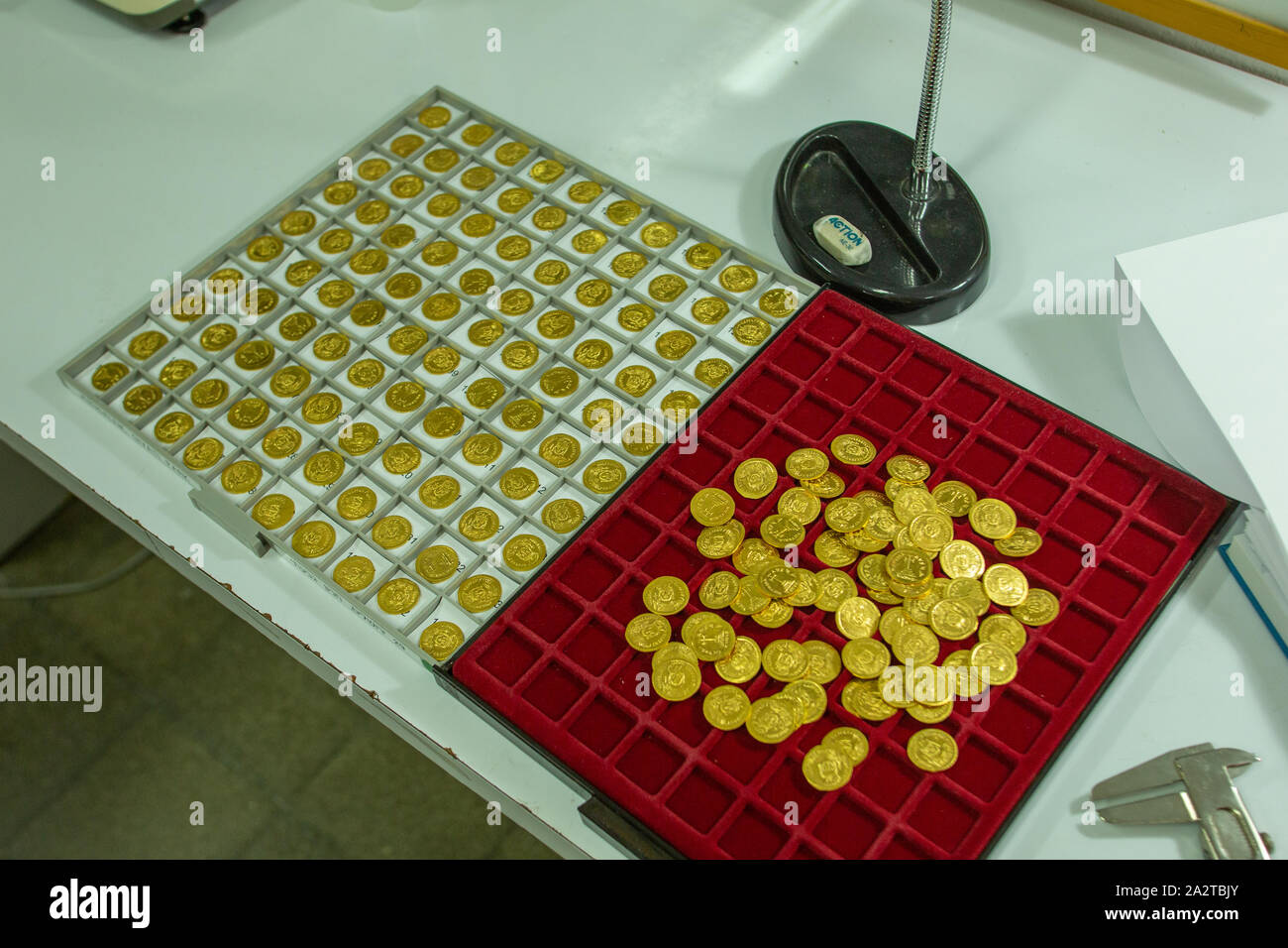 Ancient gold coins Israel Antiquities Authority Stock Photo - Alamy