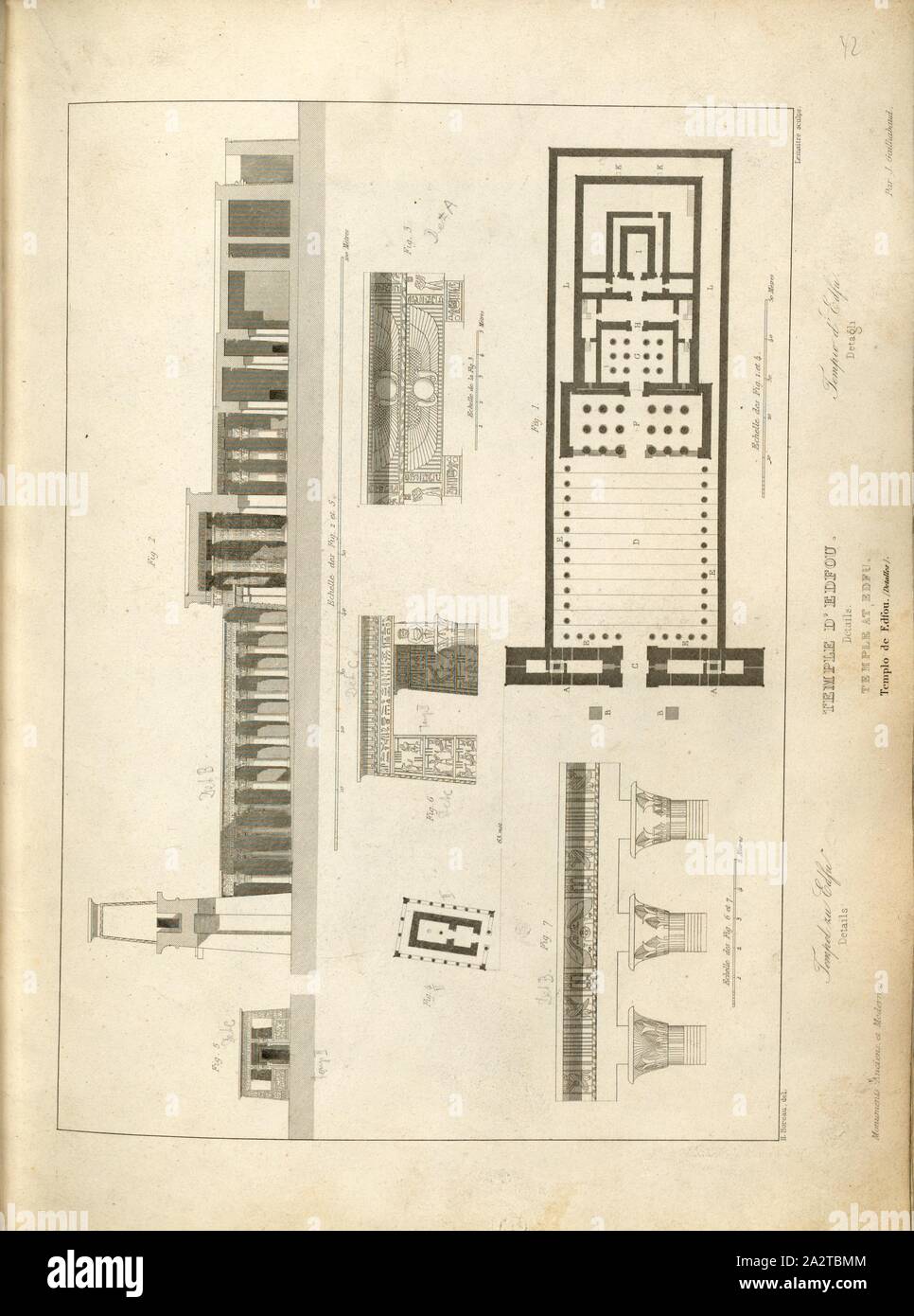 Edfu temple floor plan hi-res stock photography and images - Alamy