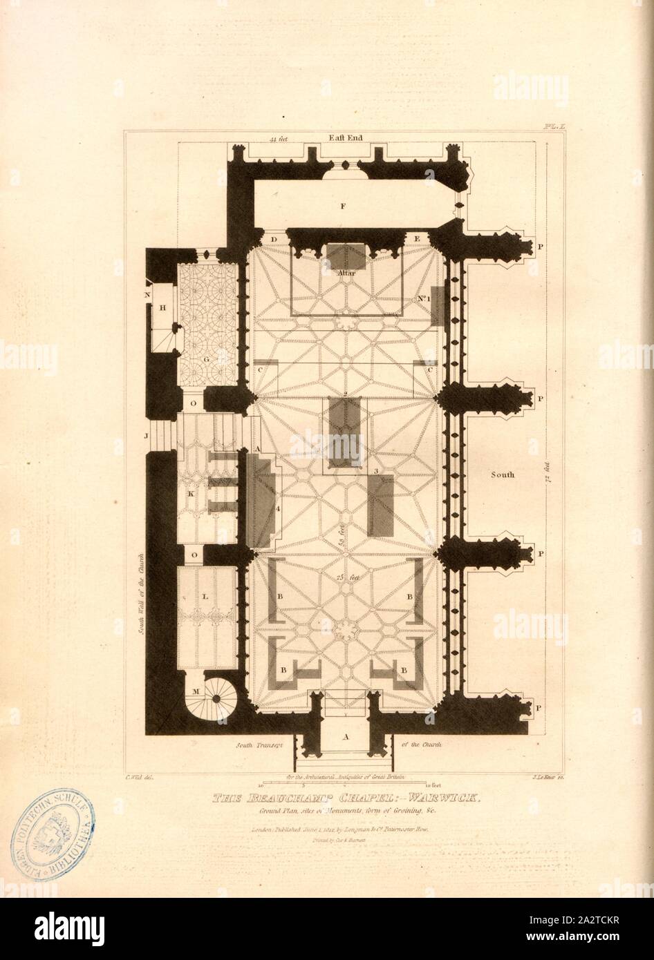 The Beauchamp Chapel: Warwick, Ground Plan, sites of Monuments, form of ...