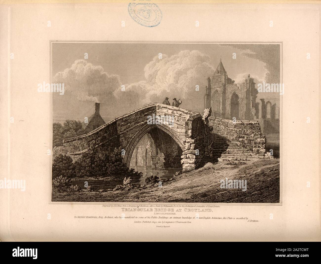 Triangular Bridge at Croyland, Lincolnshire, Trinity Bridge at Crowland ...